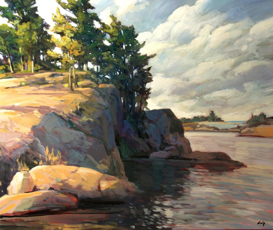 Shaded Rock Face, Georgian Bay | Loch Gallery
